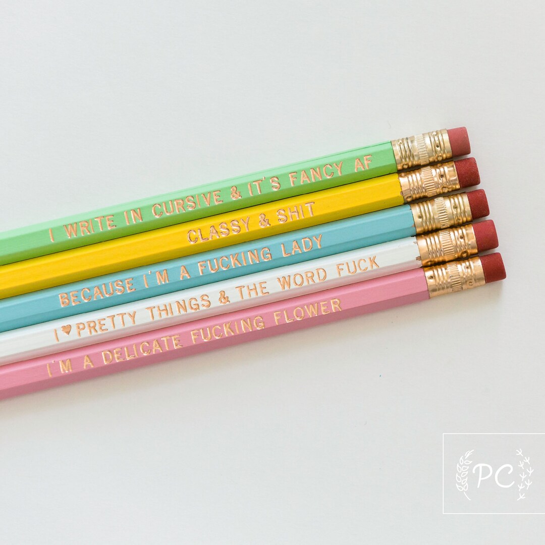 Charming & Cheeky Set 2 PENCILS - Etsy