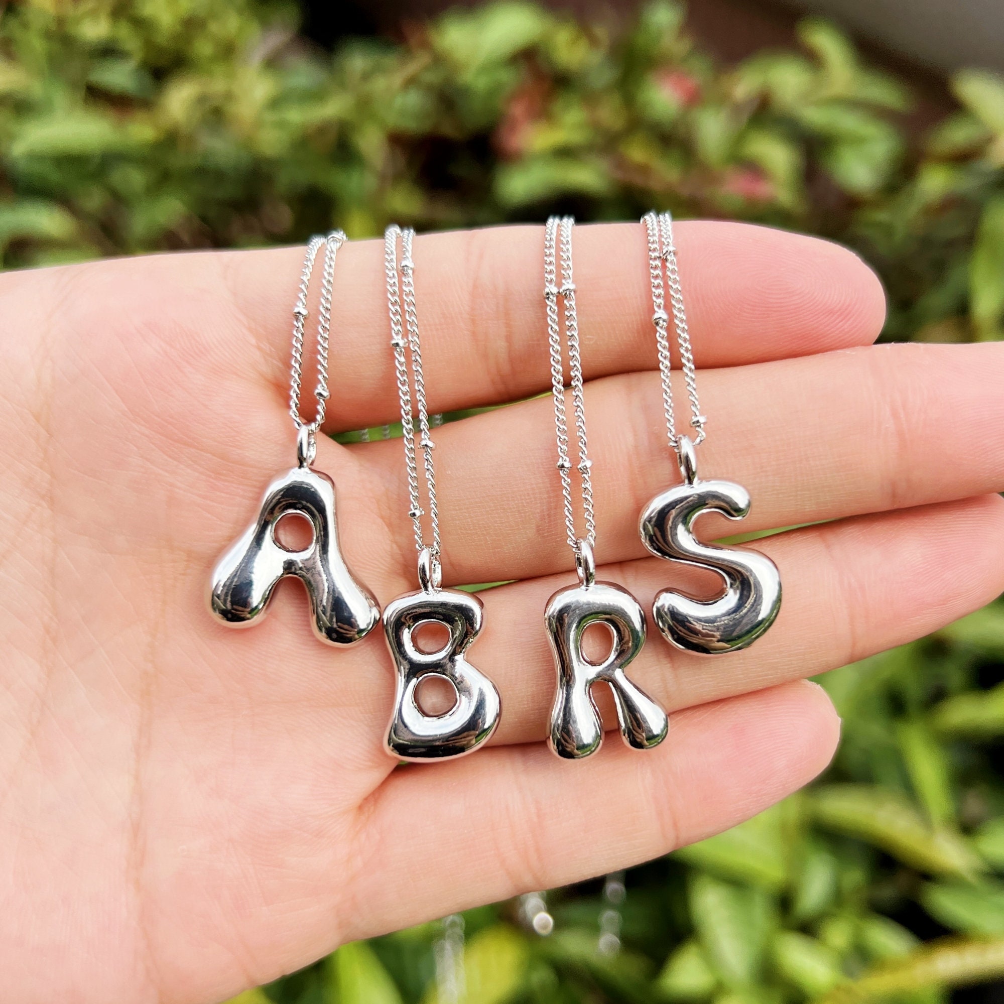 Polished 18K Gold Filled Initial Alphabet Letter Pendant, Personalized ...