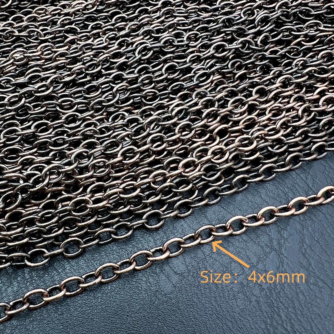 5 Meters,4x6mm Bronze Plated Oval Link Chains for DIY Jewelry Making ...