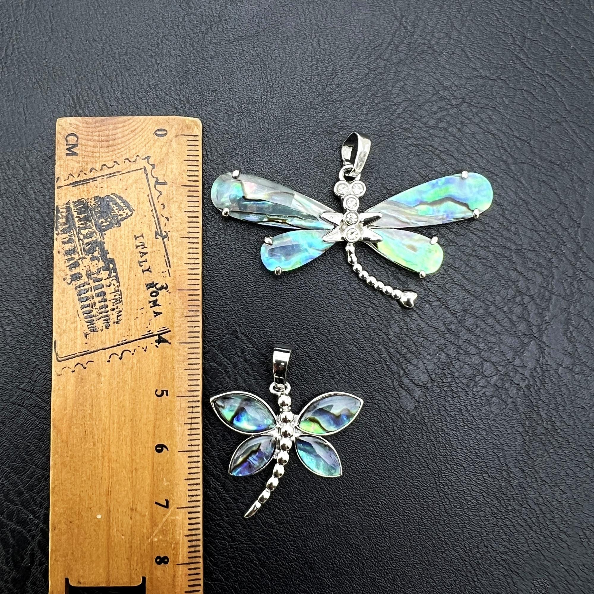 Natural Abalone Shell Dragonfly Pendants,paua Shell Dragon Fly Pendant ...