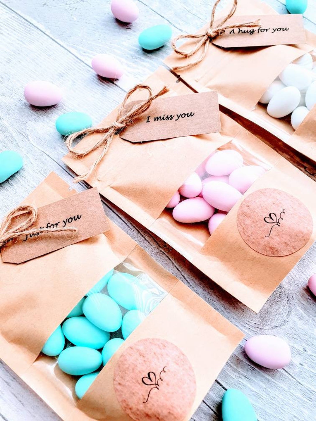 Personalized Sugared Almonds: Kraft Paper Bag Wedding Favors - Etsy