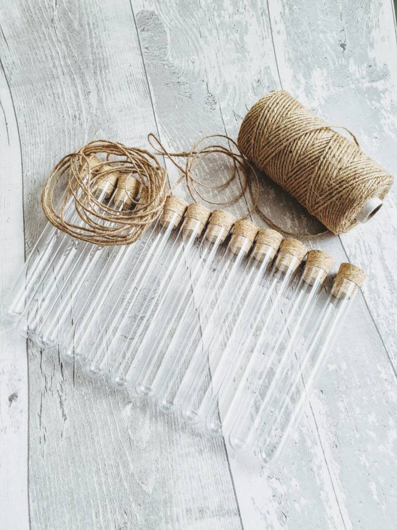 12 Clear Plastic Test Tubes With Cork, 150x20mm Test Tube With Natural ...