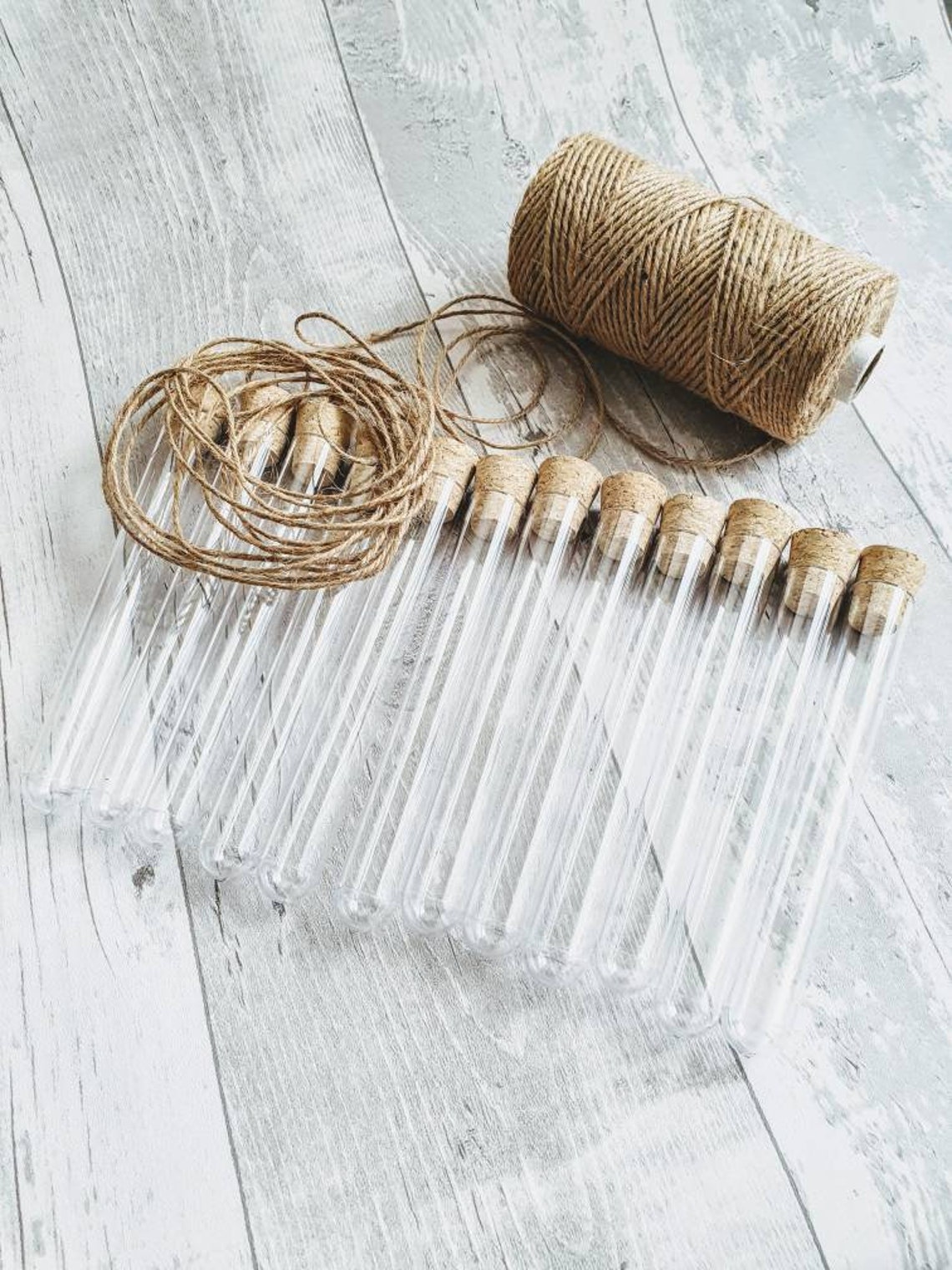 12 Clear Plastic Test Tubes With Cork, 150x20mm Test Tube With Natural ...