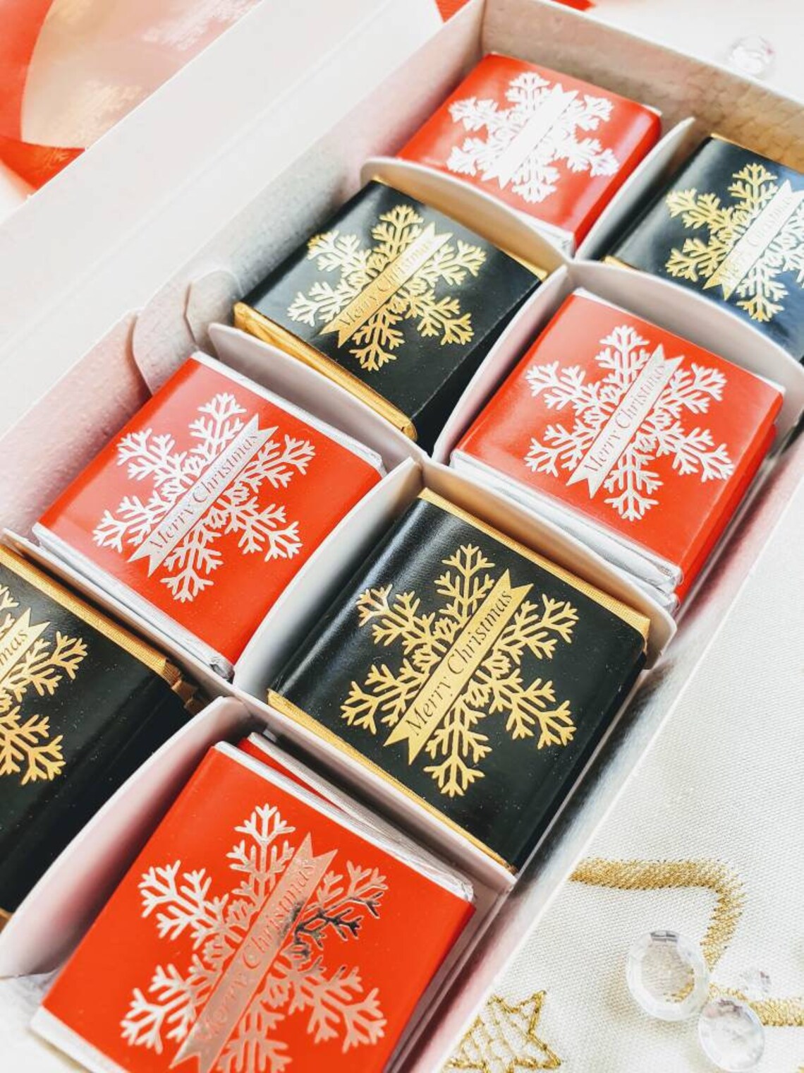 Christmas Neapolitan Wrapped Milk Chocolate Set in Gift Box. - Etsy