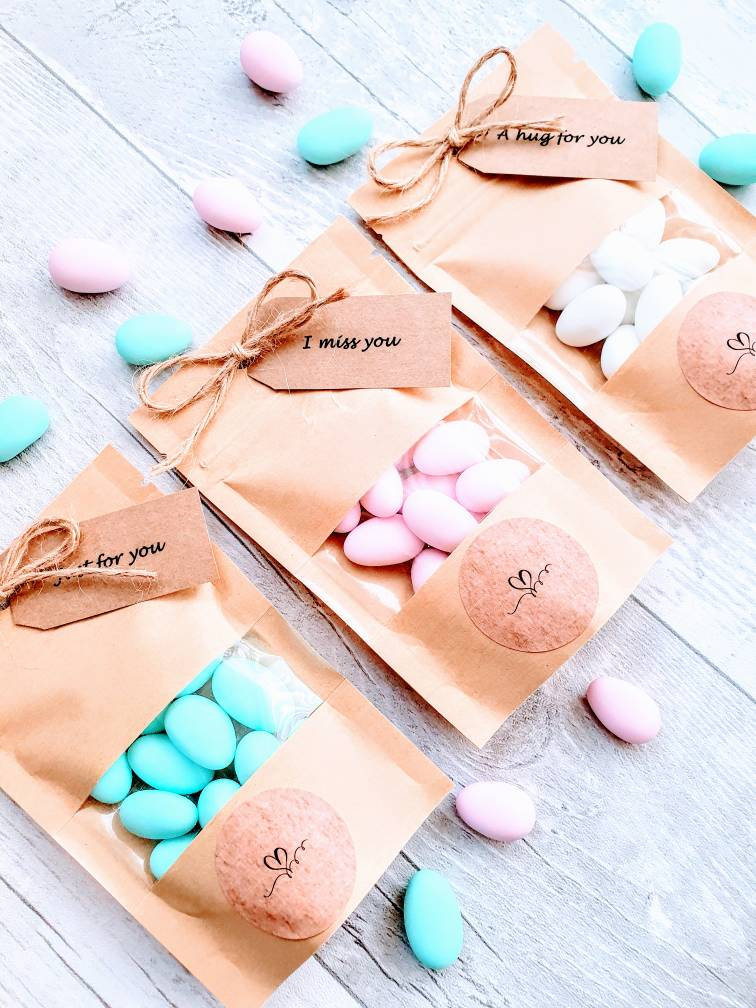Sugared Almonds in Paper Bag Personalised Colored Almonds | Etsy