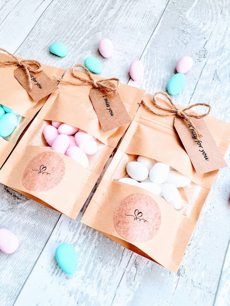Sugared Almonds in Paper Bag Personalised Colored Almonds | Etsy