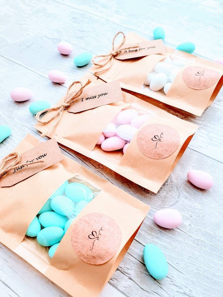 Sugared Almonds in Paper Bag Personalised colored almonds | Etsy