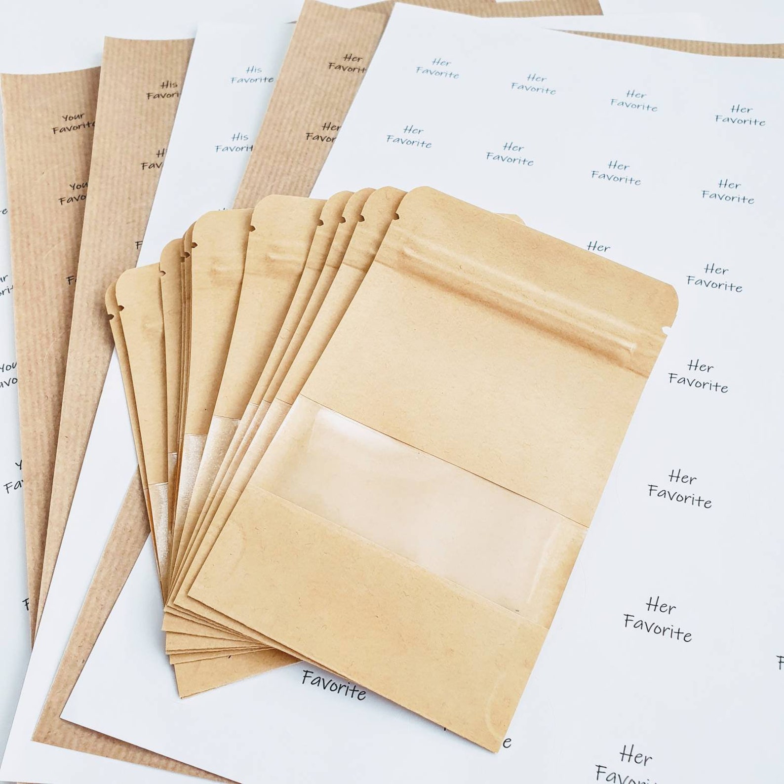 35 Pieces White or Kraft Personalised Sitcker With Resealable - Etsy