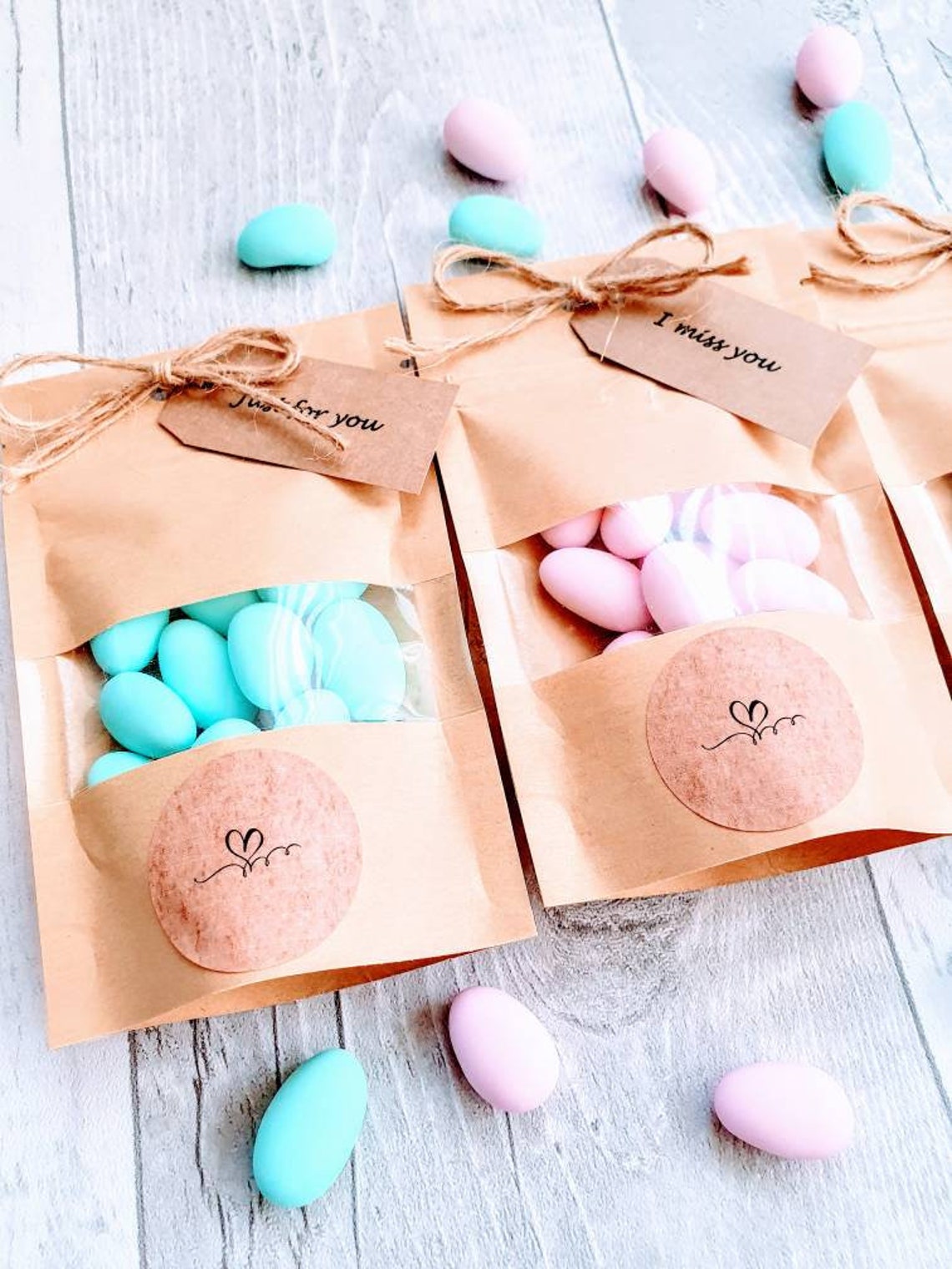 Sugared Almonds in Paper Bag Personalised colored almonds | Etsy