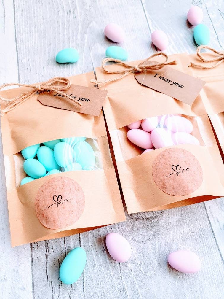 Sugared Almonds in Paper Bag Personalised Colored Almonds | Etsy