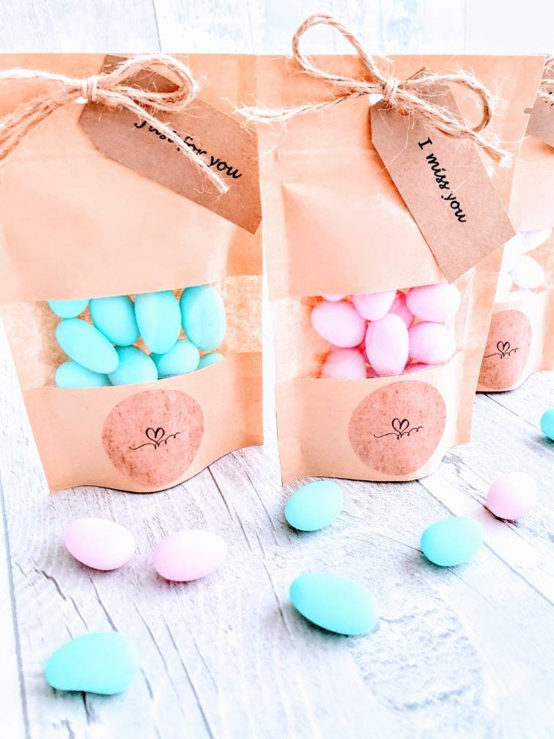 Sugared Almonds in Paper Bag Personalised Colored Almonds - Etsy
