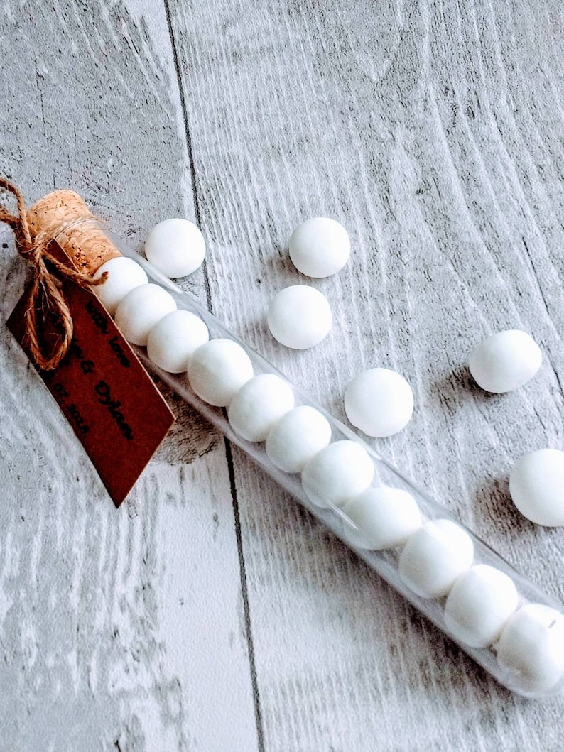 Mint sweets wedding favour in tube personalised mint sweets | Etsy