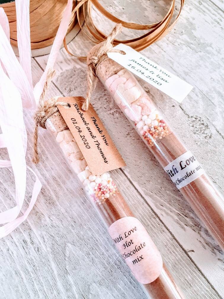 Vegetarian Hot Chocolate Wedding Favour in Tube - Etsy