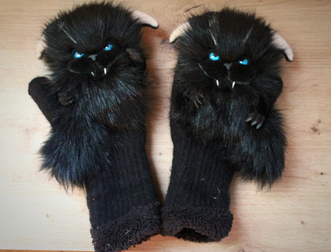 Monster Mittens Winter Warm Gloves With Monster Funny Mittens Funny ...