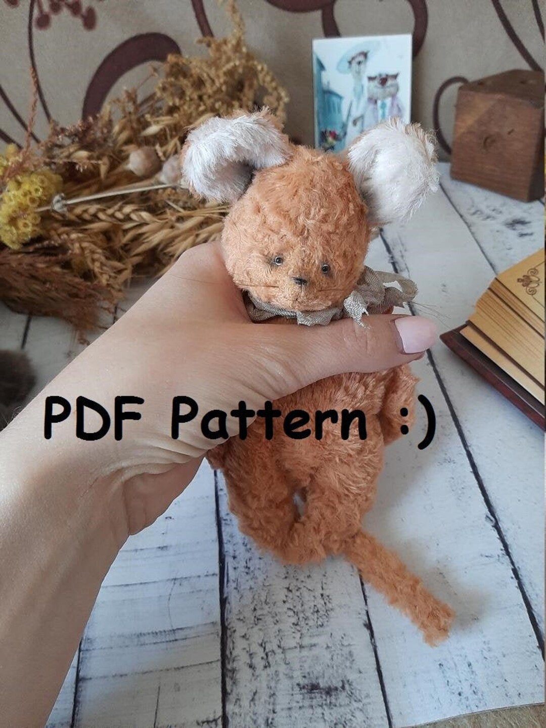 Pocket Mouse Pattern, Teddy Mouse Pattern, Teddy Mouse Sewing Pattern ...