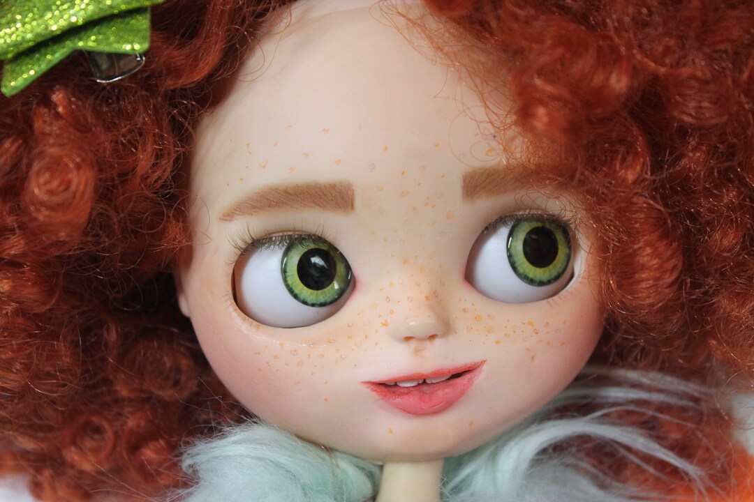 Custom Doll Blythe Girl Doll OOAK Red Hair Doll Artisan Doll With Short ...