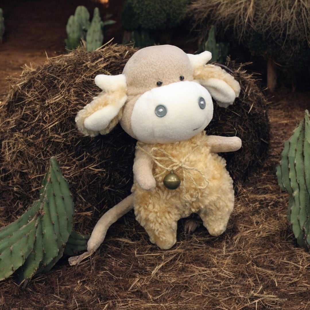 Calf Toy Cow Happy Bull Toy Cute Cow Little Cow Plush Stuffed Animal ...