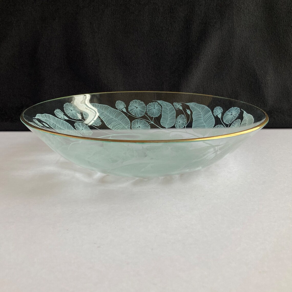 Vintage Mid Century Chance Glass CALYPTO Pattern Serving Bowl - Etsy