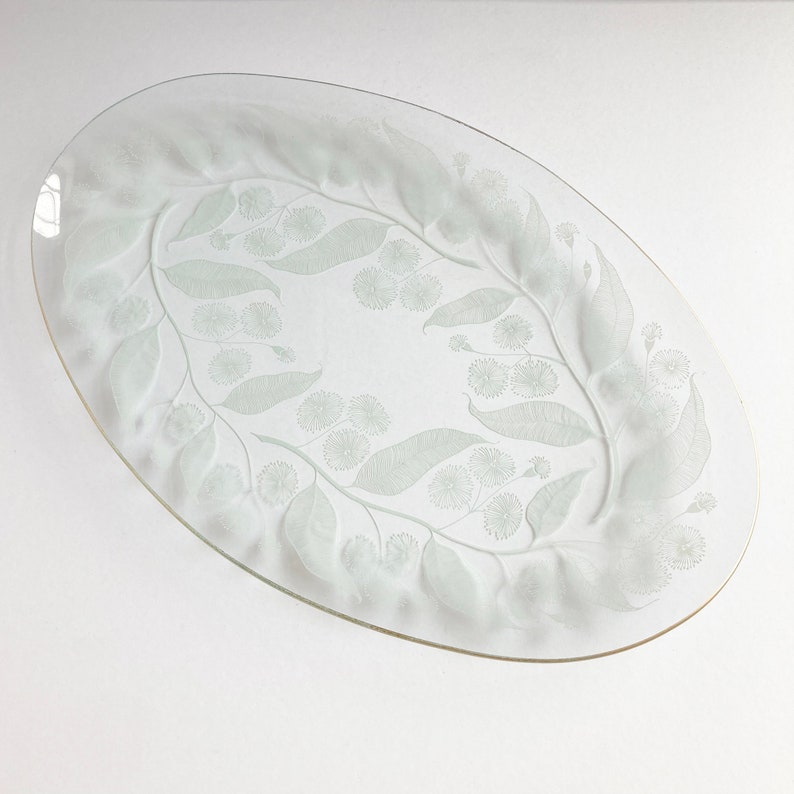 Vintage Mid Century Chance Glass CALYPTO Pattern Large Oval - Etsy