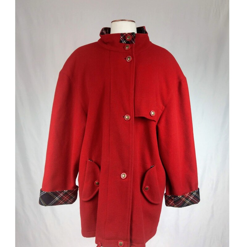 Red Winter Coat - Etsy UK