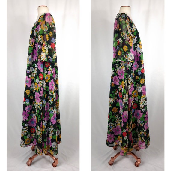 Vintage 70s - Angela Gore Floral Maxi Dress - Angel S… - Gem