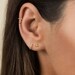 Triple Dot Stud Earrings. Three Ball Stud Earrings. Tiny Gold Studs ...