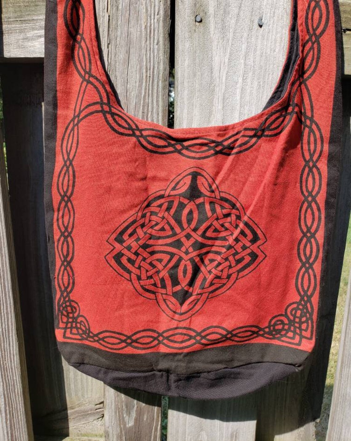 Cotton Expandable Celtic Design Tote Bag | Etsy