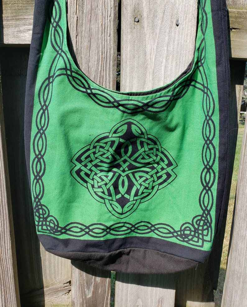 Cotton Expandable Celtic Design Tote Bag - Etsy