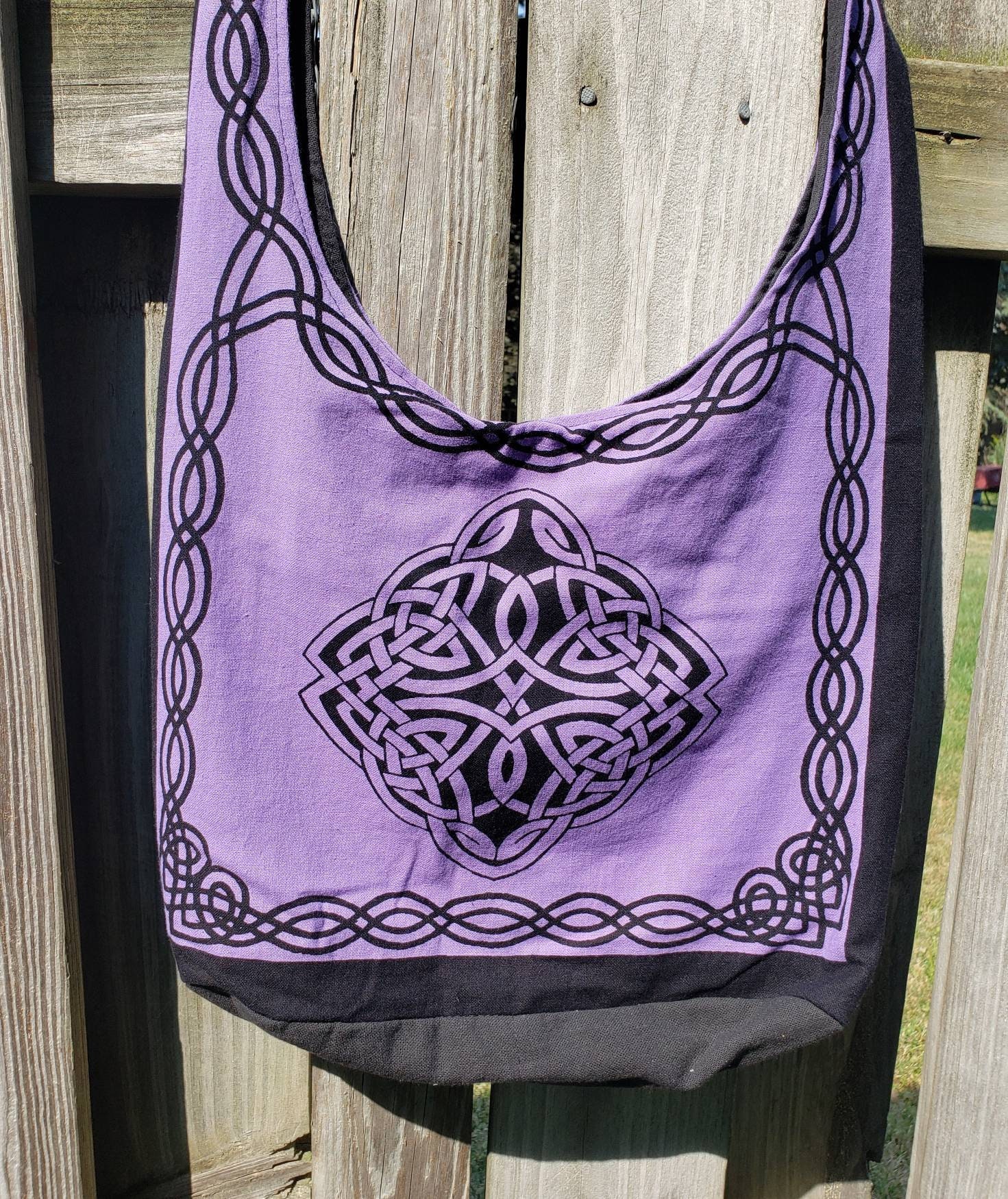 Cotton Expandable Celtic Design Tote Bag | Etsy