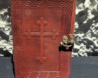 Leather Bound Journal Cross - Etsy
