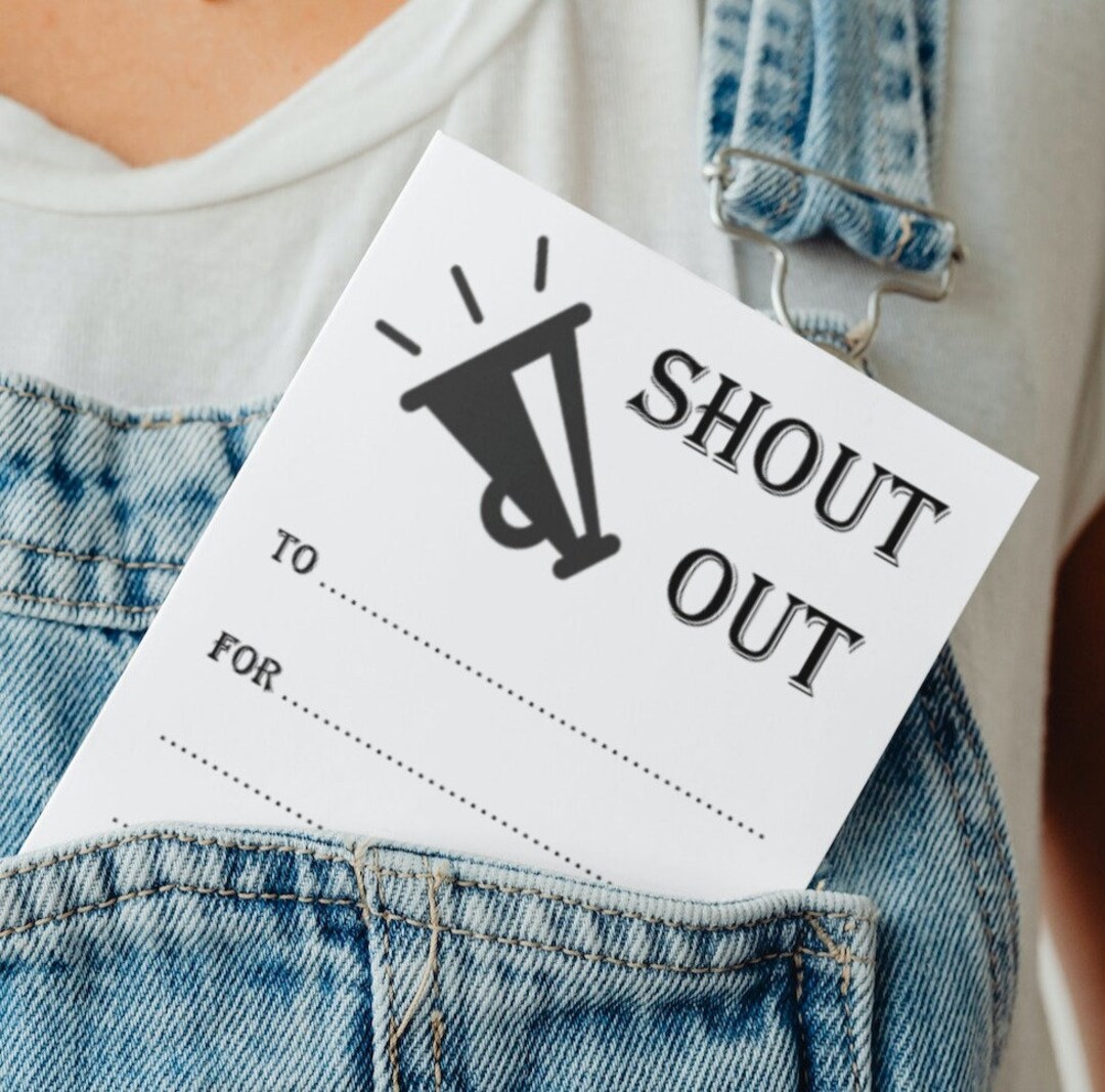 Shout Out Cards Co-worker Job Well Done Cards Staff Great - Etsy