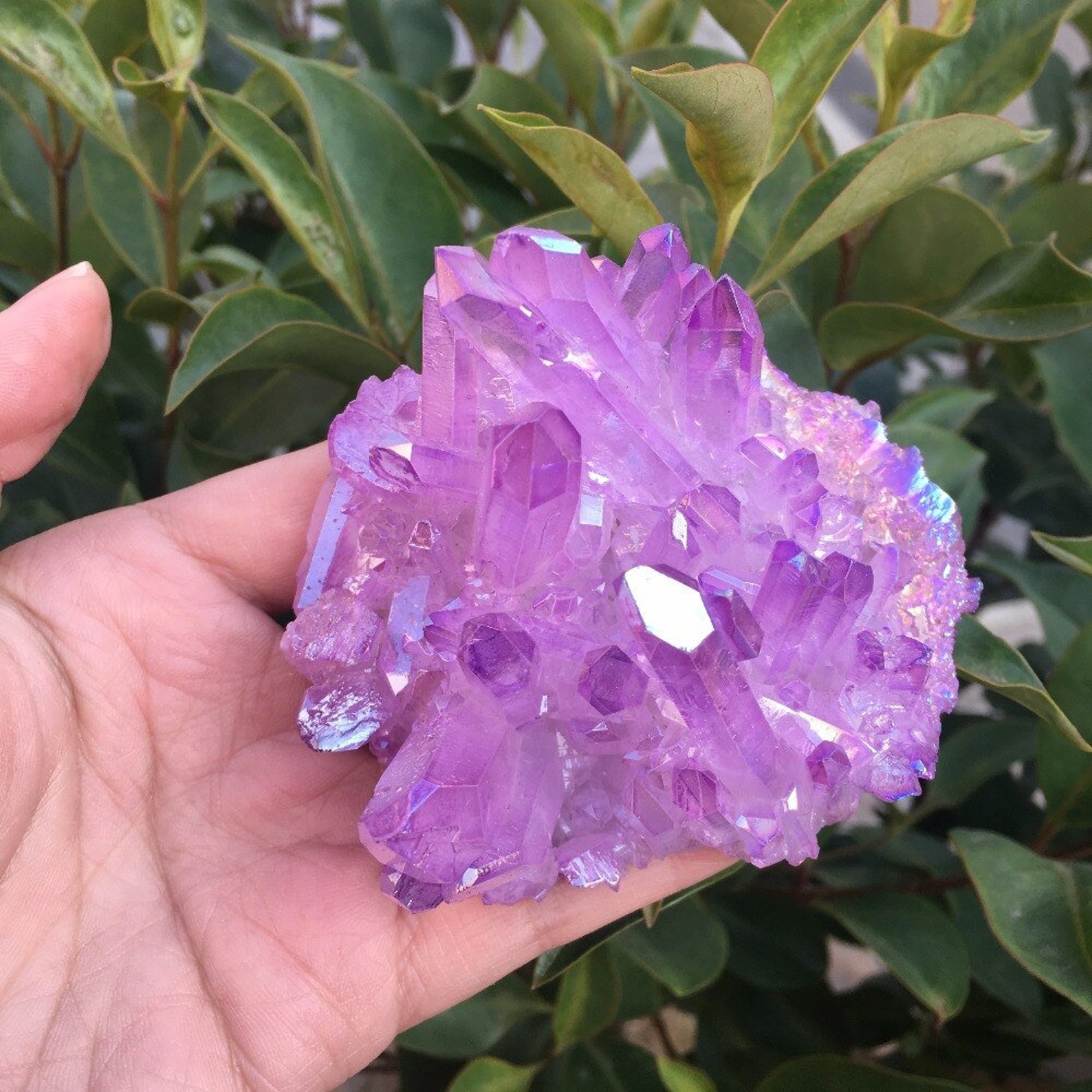 153g Rare Beautiful Purple Flame Aura Quartz Crystal Cluster - Etsy UK