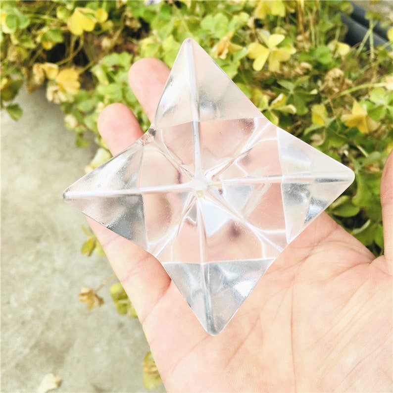 Large Size Diagonal 9cm Natural Transparent Melting Stone Crystal ...