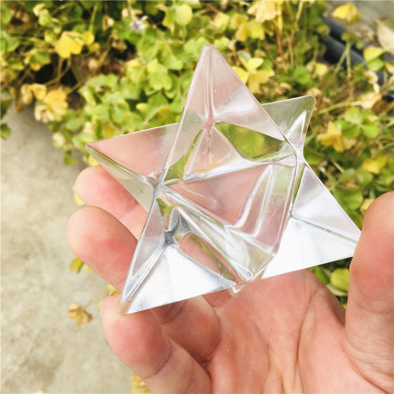 Large Size Diagonal 9cm Natural Transparent Melting Stone Crystal ...