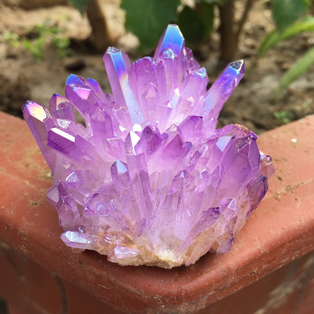 About60-75g Rare Beautiful Purple Flame Aura Quartz Crystal - Etsy