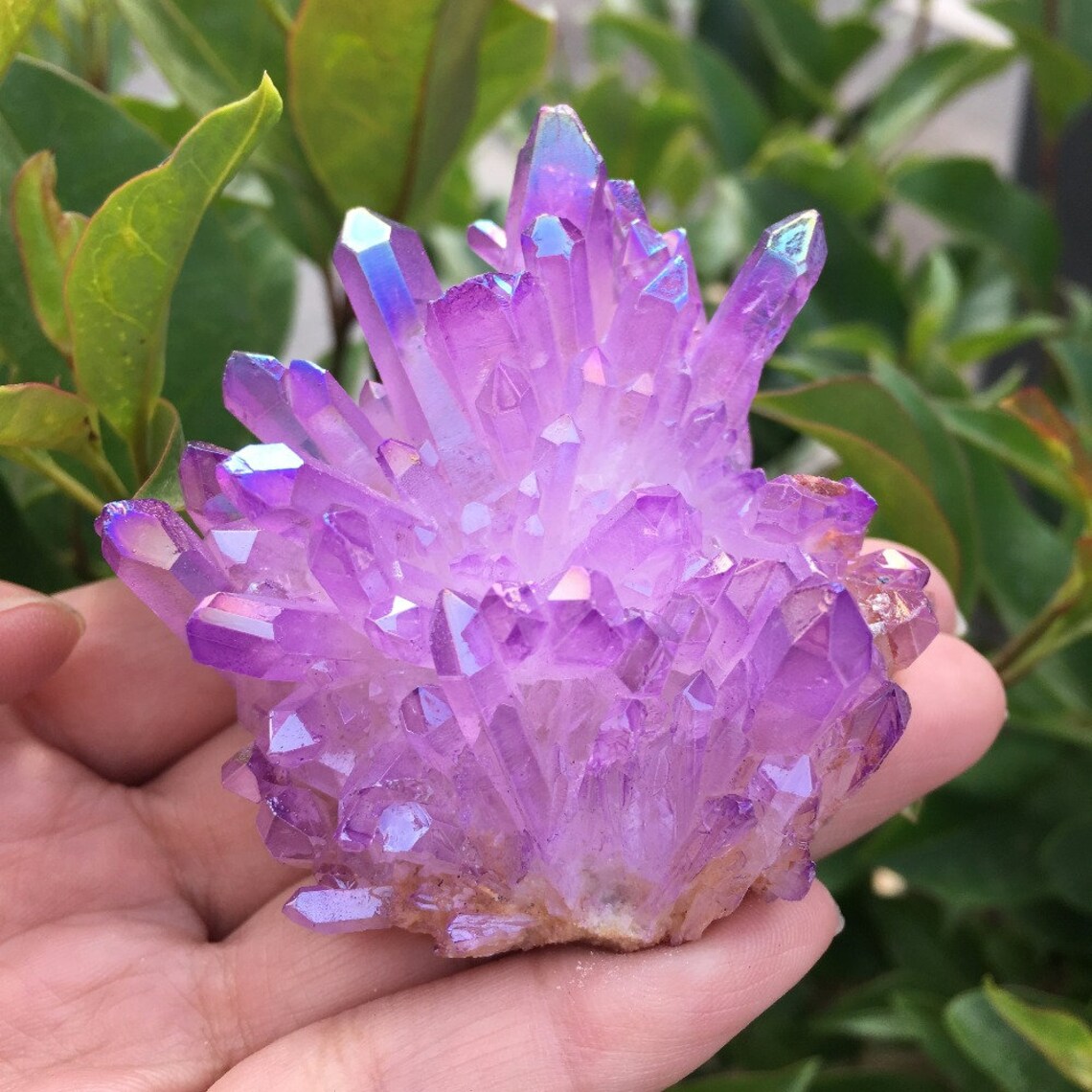 About60-75g Rare Beautiful Purple Flame Aura Quartz Crystal - Etsy