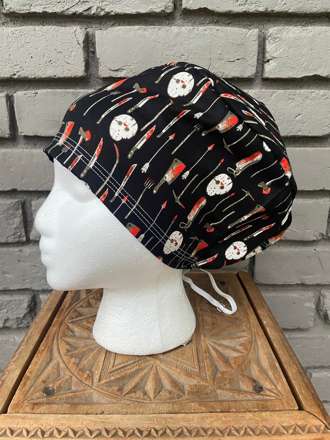 Halloween Scrub Cap, Horror Scrub Capsurgical Scrub Cap, Scrub Cap for ...