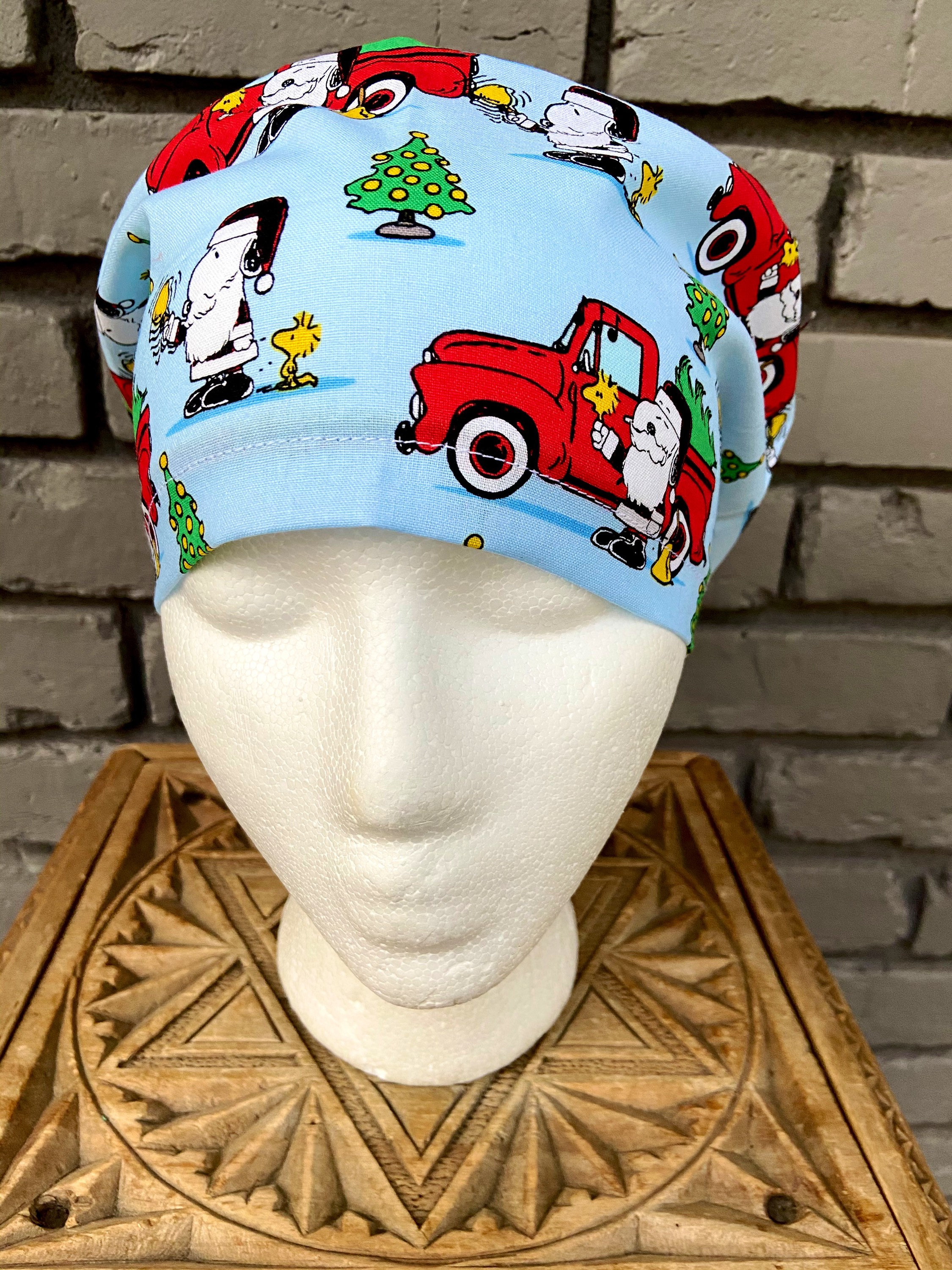 Peanuts Scrub Cap, Snoopy, Christmas, Surgical Scrub Cap, Scrub Caps ...
