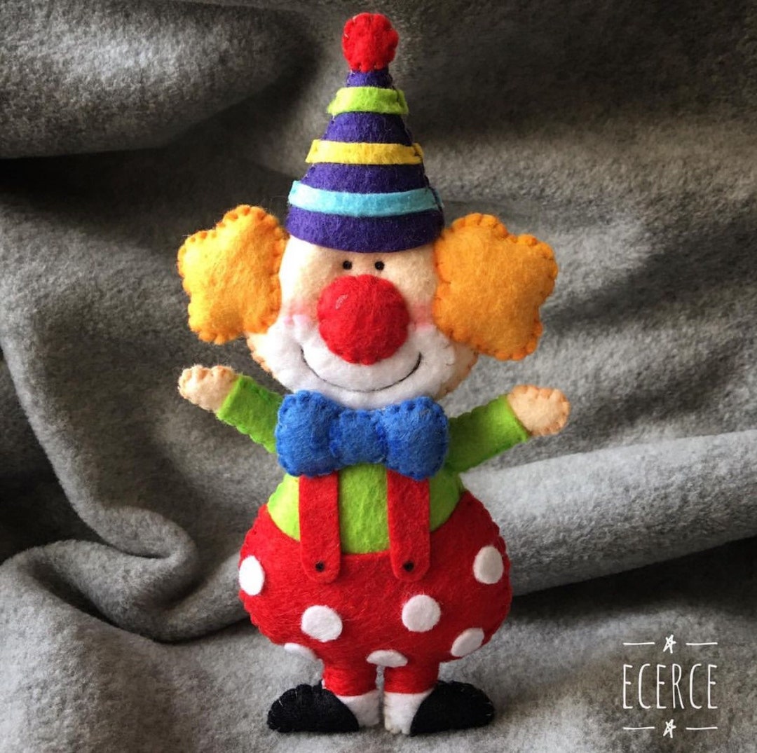 Clown, Felt Clown, Nursery , Nursery Decor, Baby Room Decor, Felt Decor ...