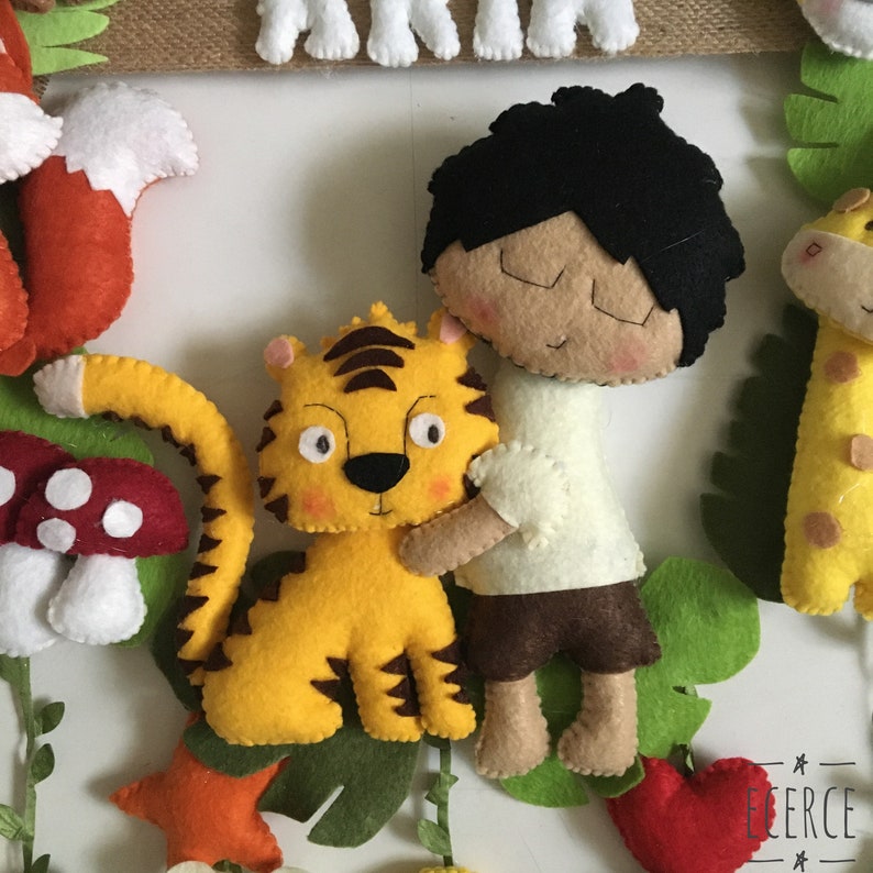 Baby Ornament Felt Animals Baby Room Baby Gift Felt Craft - Etsy