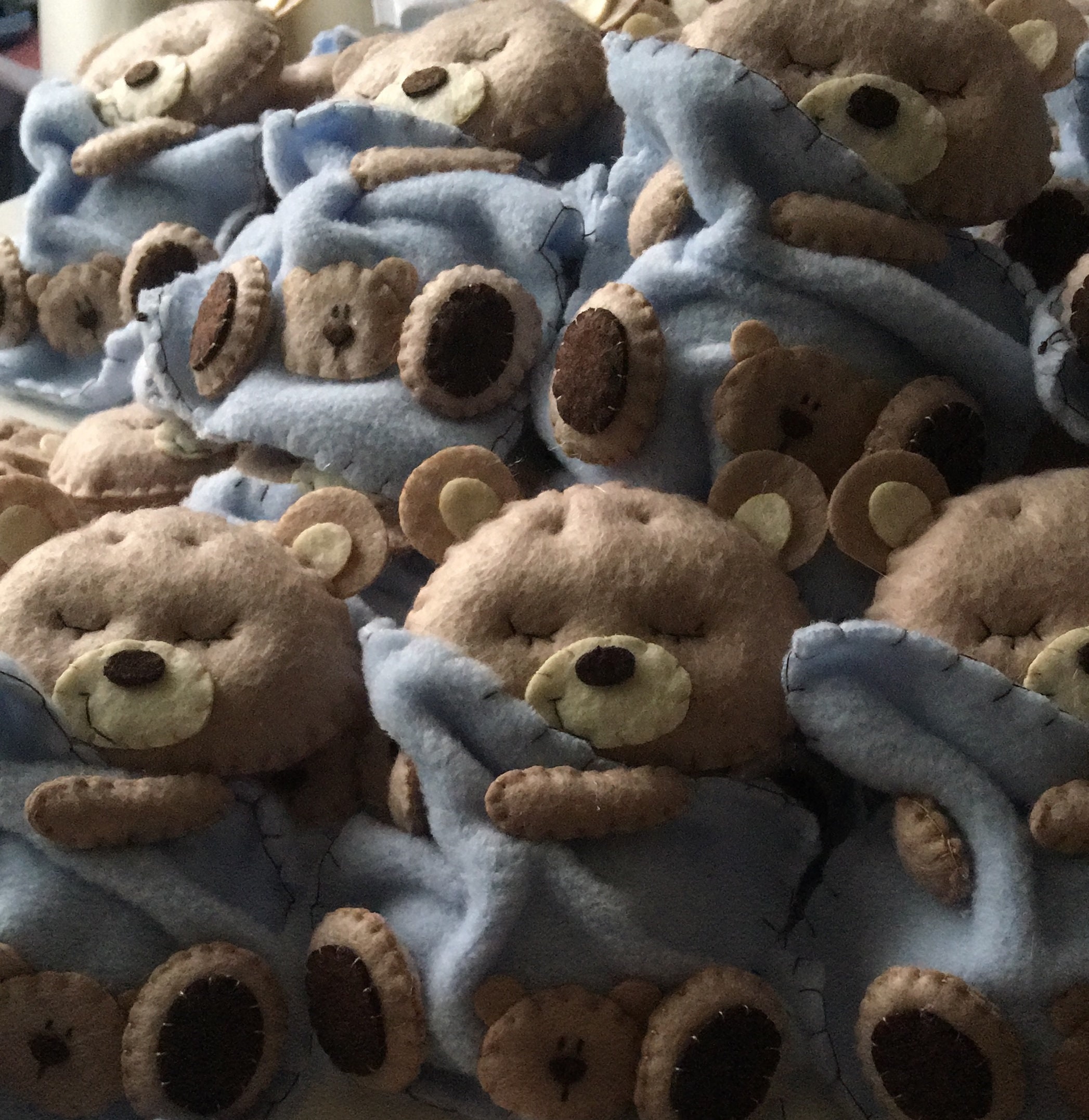 10 Pieces Sleeping Bear Felt Magnets Baby Shower Gift Birth - Etsy