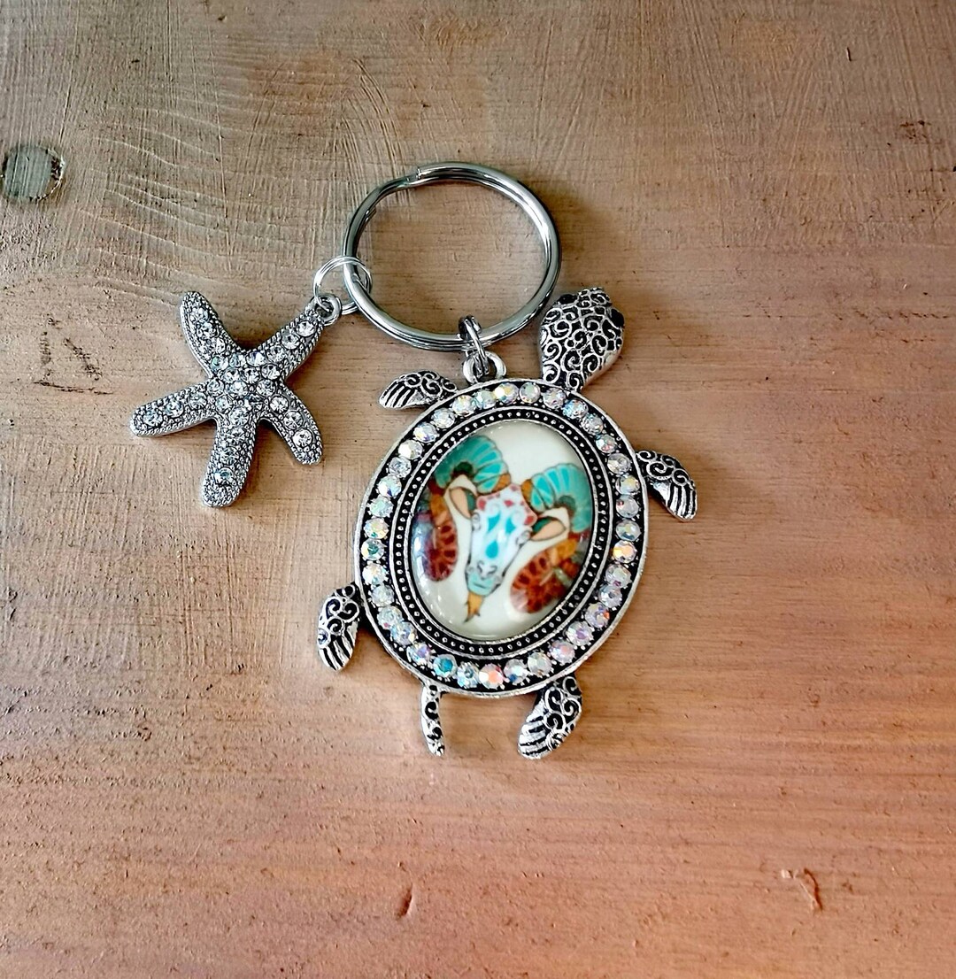 Keychain Turtle Zodiac Sign - Etsy