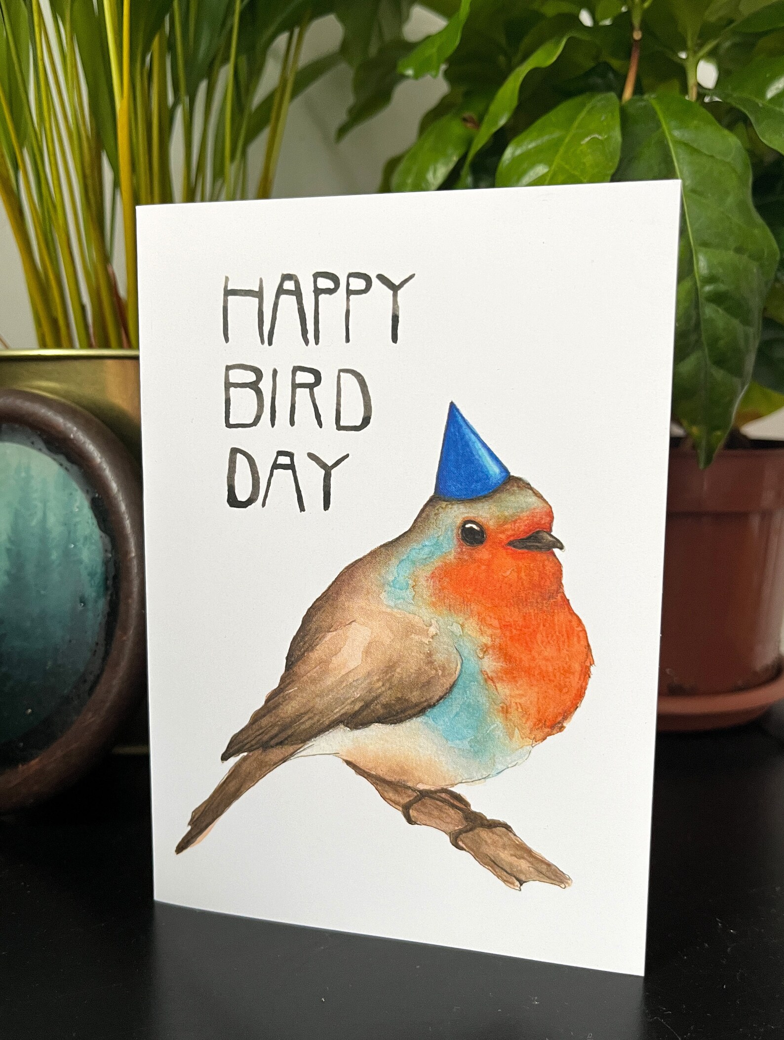 Robin Birthday Card Happy Bird Day - Etsy