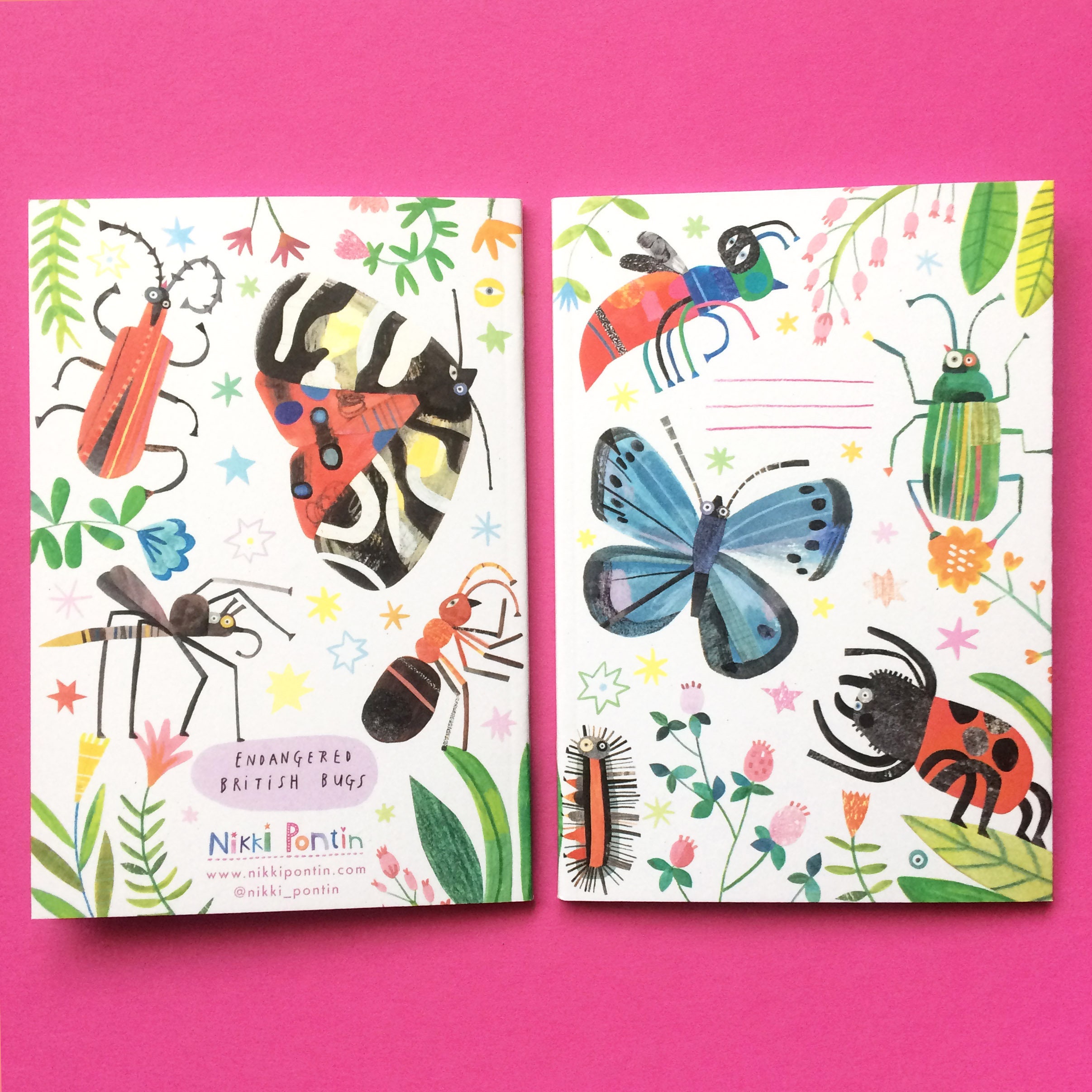 Endangered British Bugs Mini A6 Notebook - Available in Two Designs - Etsy