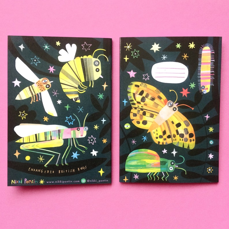 Endangered British Bugs Mini A6 Notebook - Available in Two Designs - Etsy