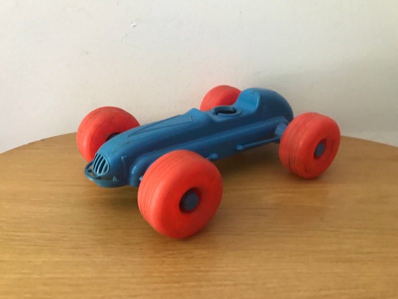 Vintage Plastic Race Car - Etsy