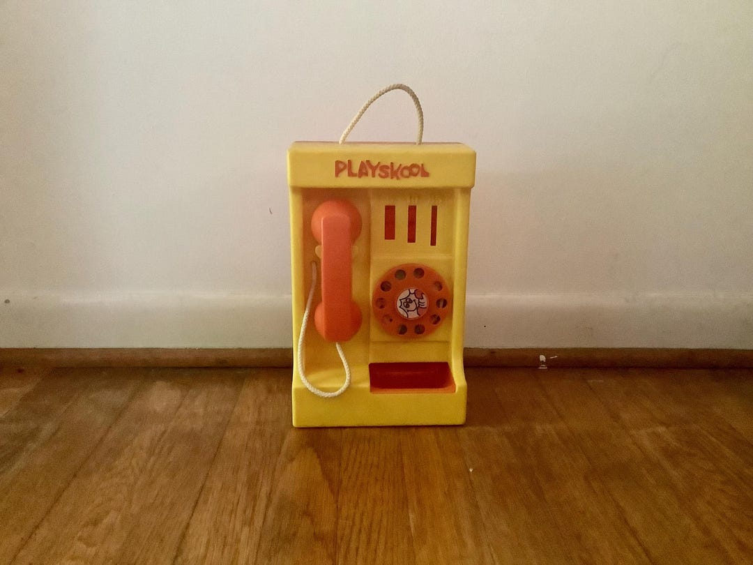 Vintage Yellow Playskool Pay Phone Rotary Telephone - Etsy