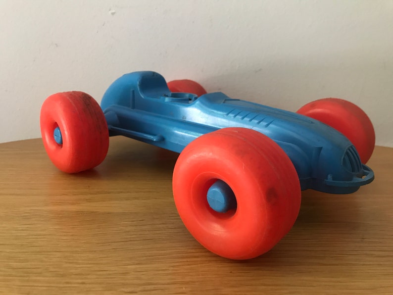 Vintage Plastic Race Car - Etsy
