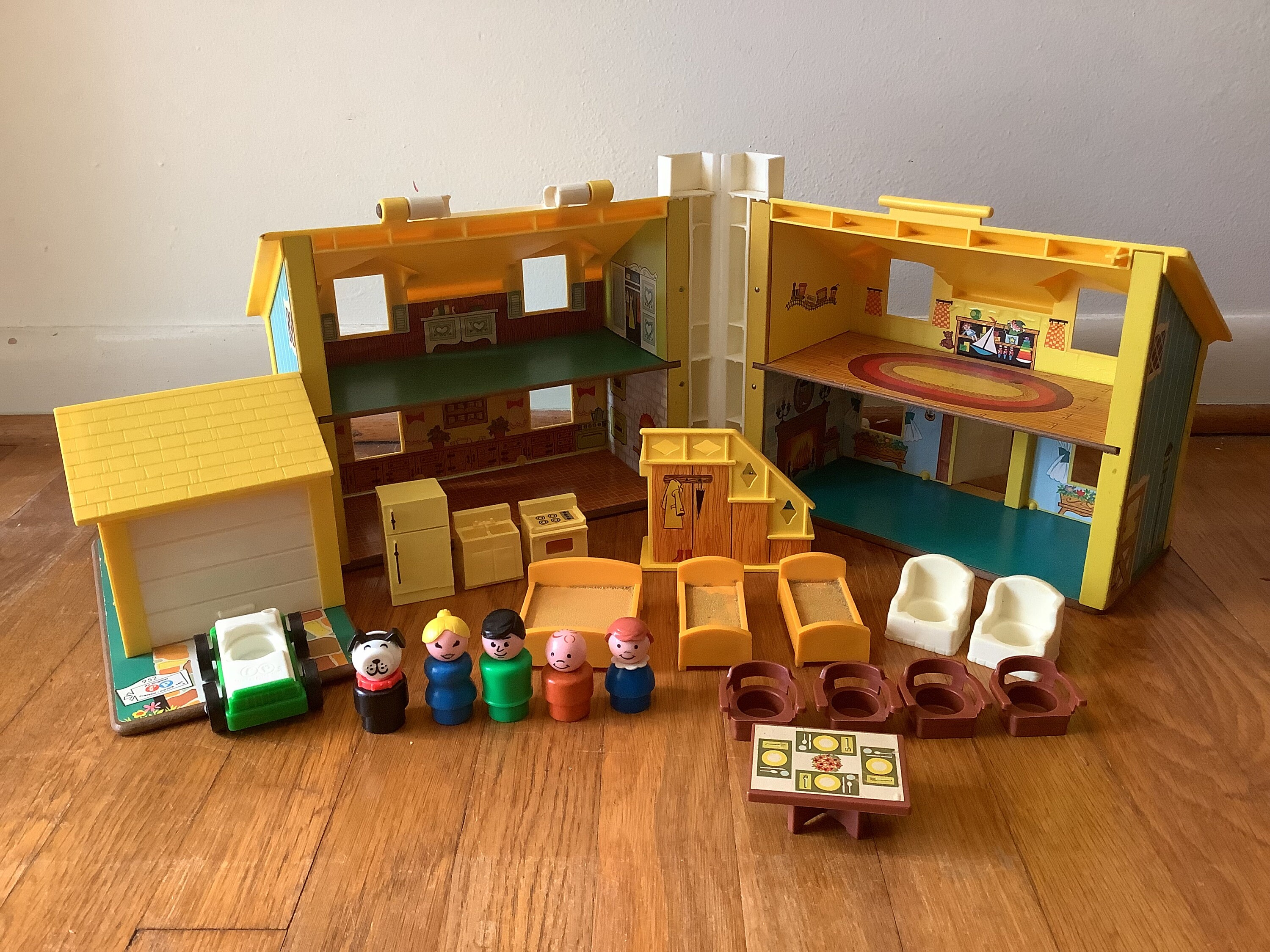 Vintage Fisher Price Little People House With Furniture and People - Etsy
