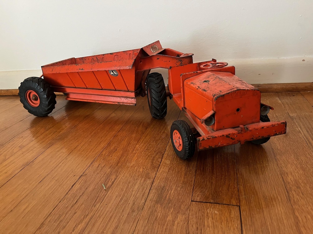 Vintage Doepke Model Toys Orange Euclid Bottom Dump - Etsy